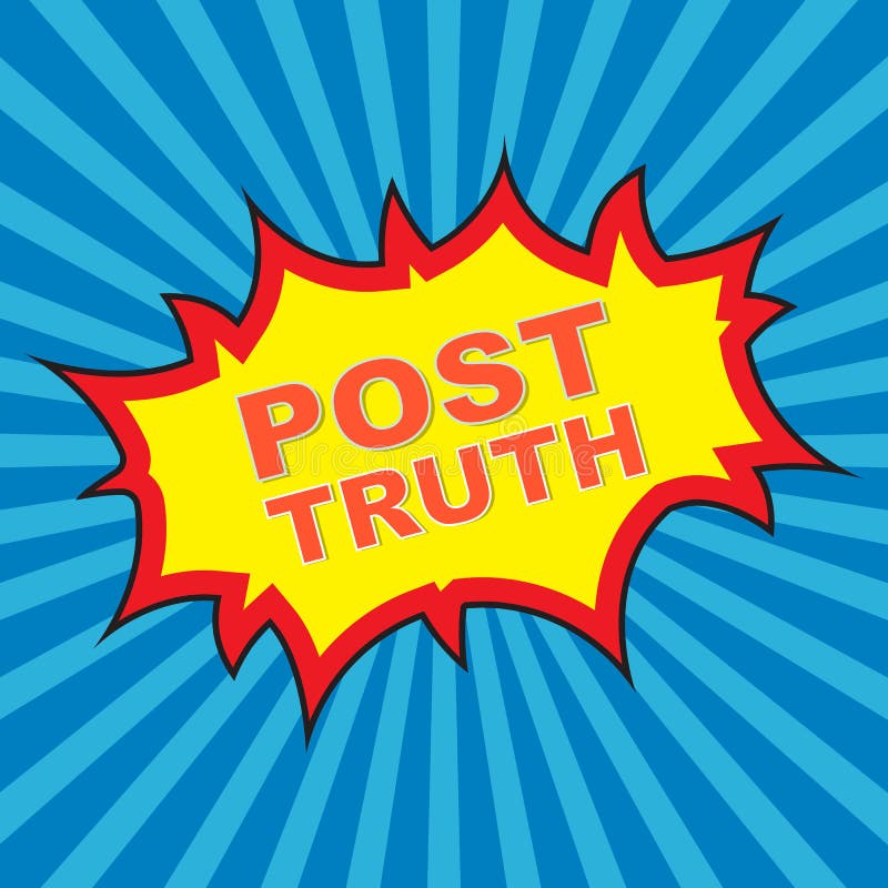 Post Truth Banner Isolated on Light Blue Background. Banner Design ...