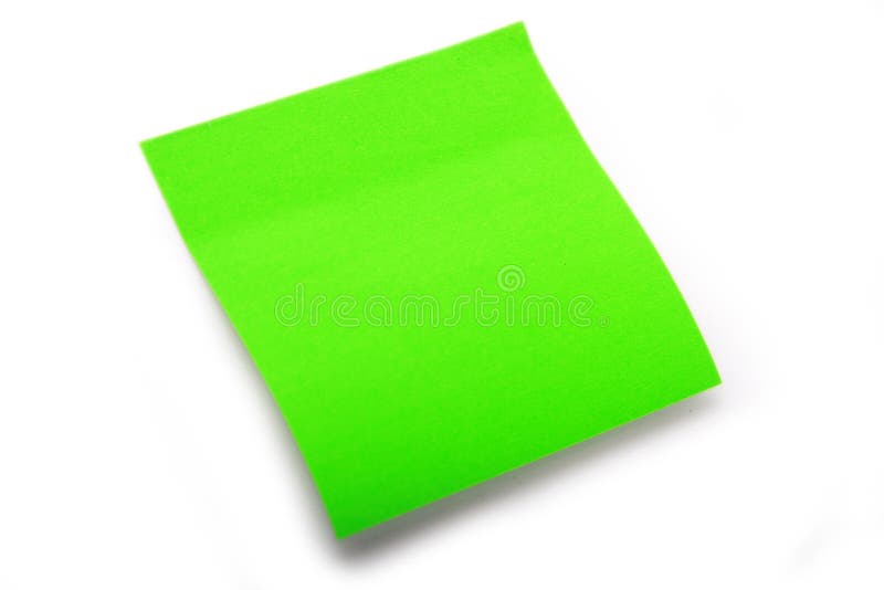 Post-it vert blanc image stock. Image du above, papier - 17406177