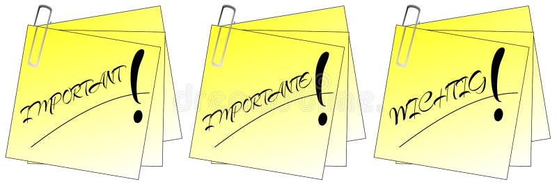 Post it with the Word Important Isolated Stock Illustration ...