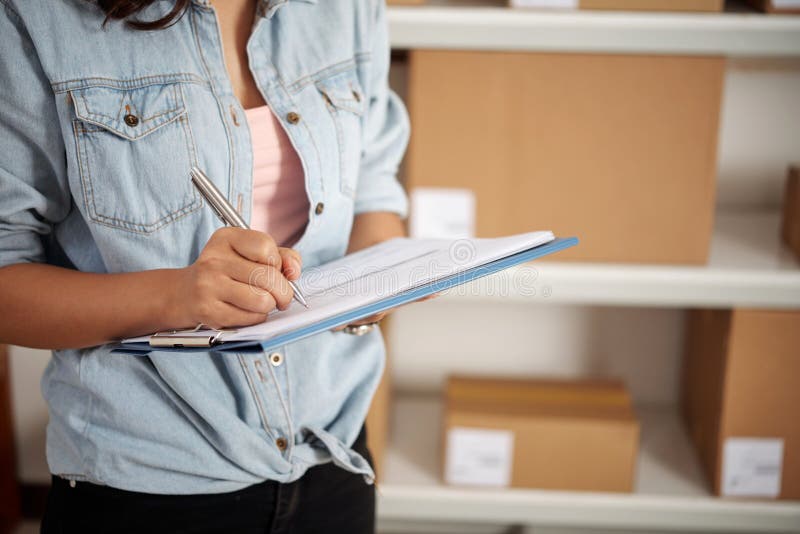 Post worker taking notes stock photo. Image of post - 133685850