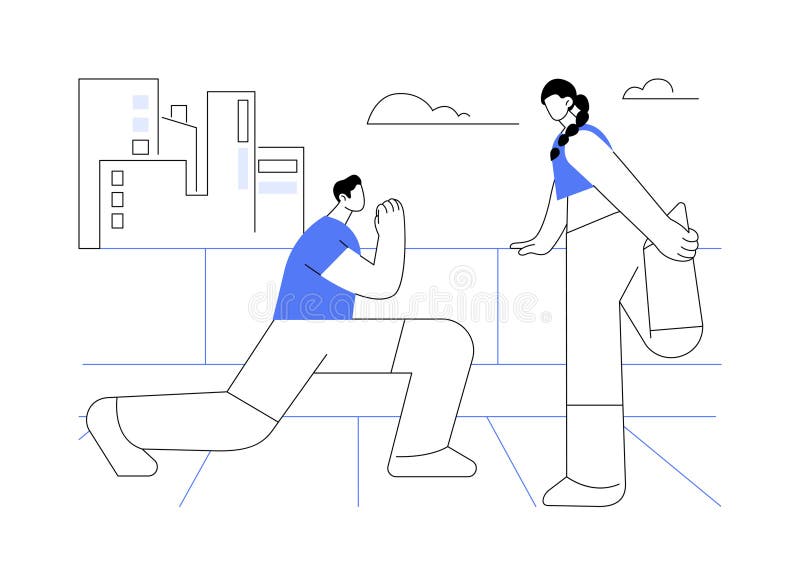 Post Workout Stretch Isolated Cartoon Vector Illustrations. Stock ...