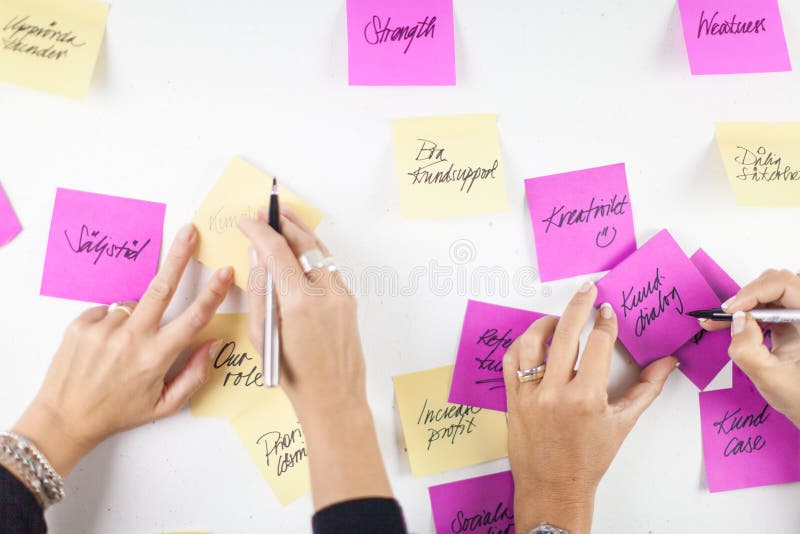 Post-it workshop stock photo. Image of brainstorming - 34717032