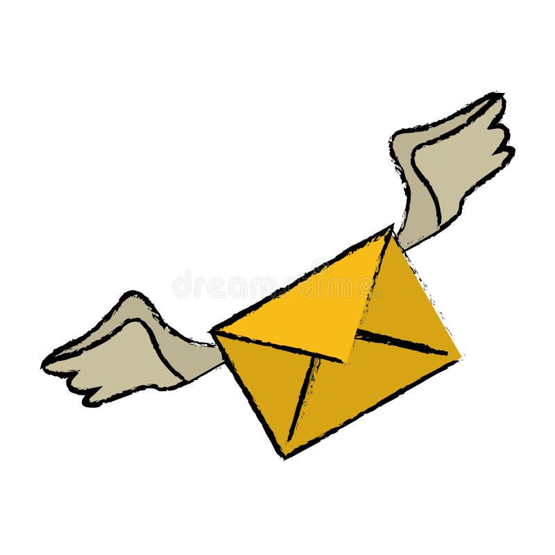 Posta Alata Della Busta Del Email Precisa Illustrazione Vettoriale ...