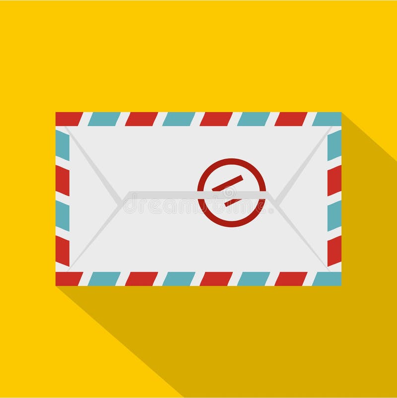 Postage Envelope with Stamp Icon, Simple Style Stock Vector ...