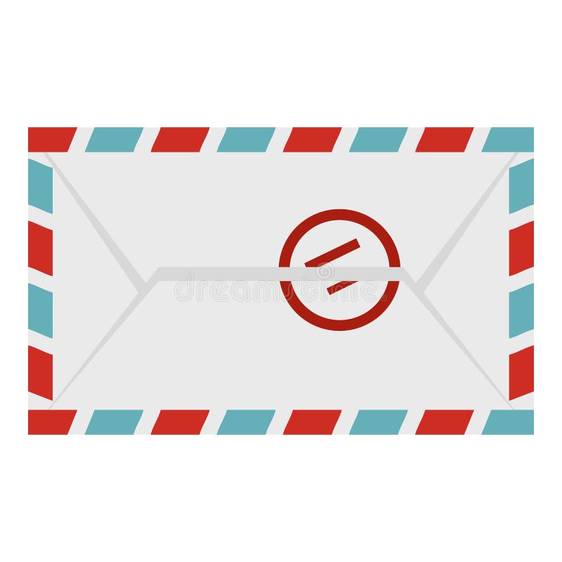 Postage Envelope with Stamp Icon, Simple Style Stock Vector ...