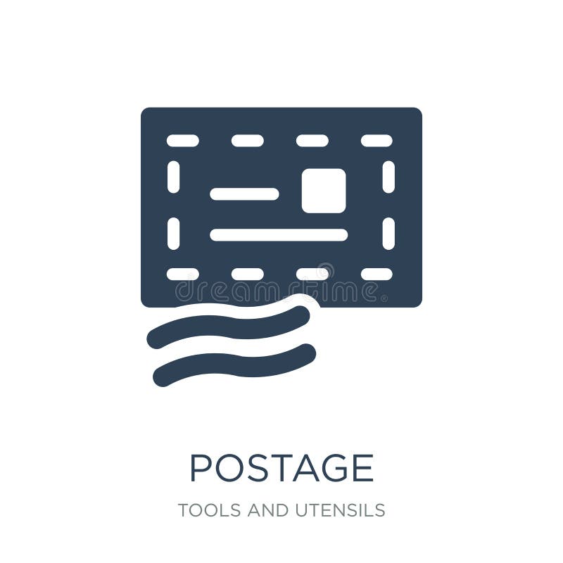 Postage Icon in Trendy Design Style. Postage Icon Isolated on White ...