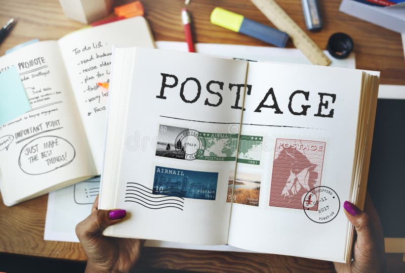 Postage Letter Parcel Stamp Mail Graphic Concept Stock Image - Image of ...