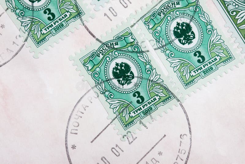 Postage Marks on an Envelope, Close Up Editorial Stock Photo - Image of ...