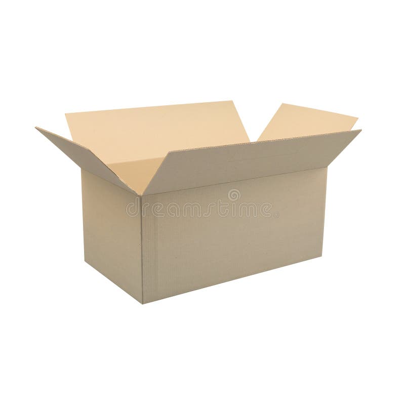 Postage and Packing Service - Open Package. Isolated Stock Photo ...