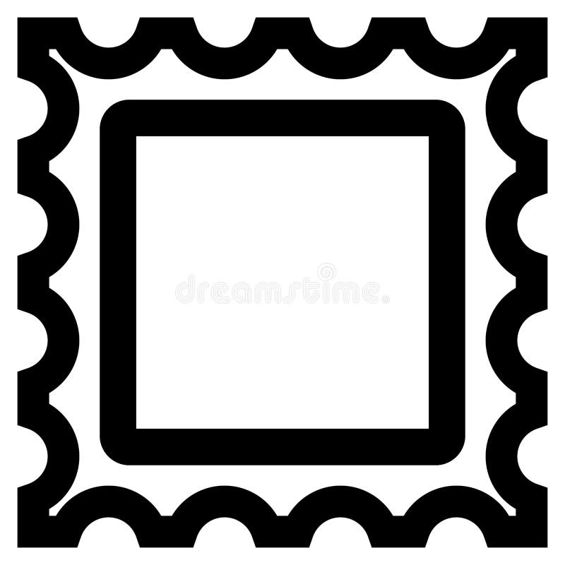 Postage, Postal Stamp Graphic Element Isolated on White Stock Vector ...