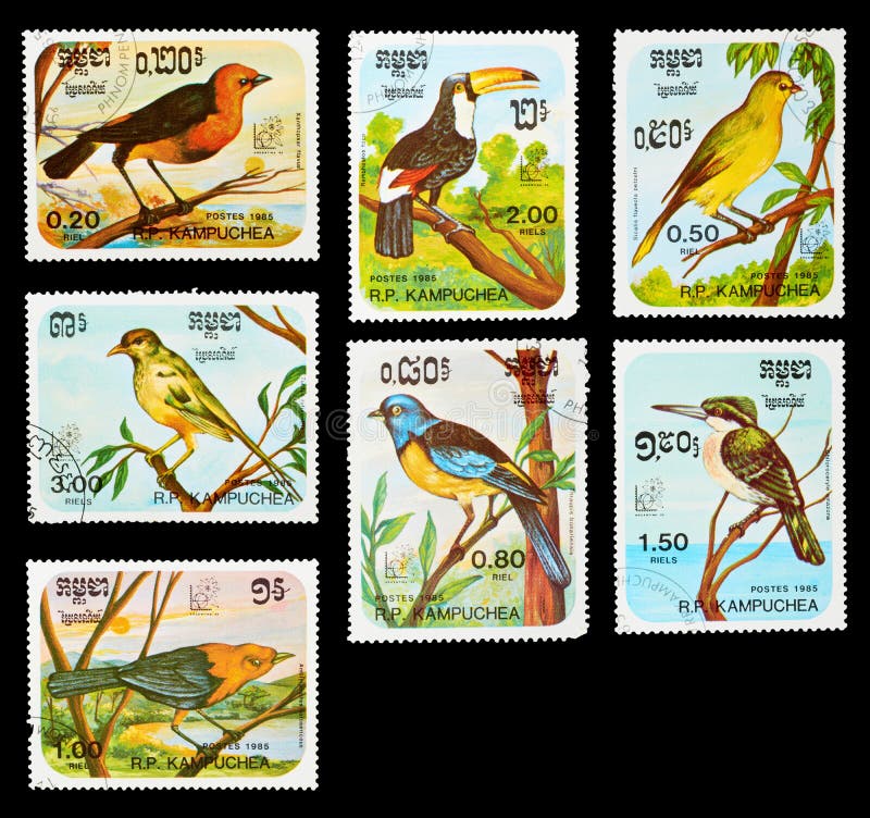 Old Postage Stamps from USA with Two Birds Editorial Photo - Image of ...