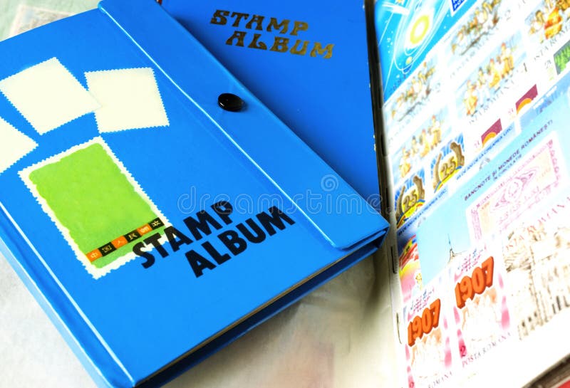 Postage Stamp Album editorial stock photo. Image of collection - 12595403
