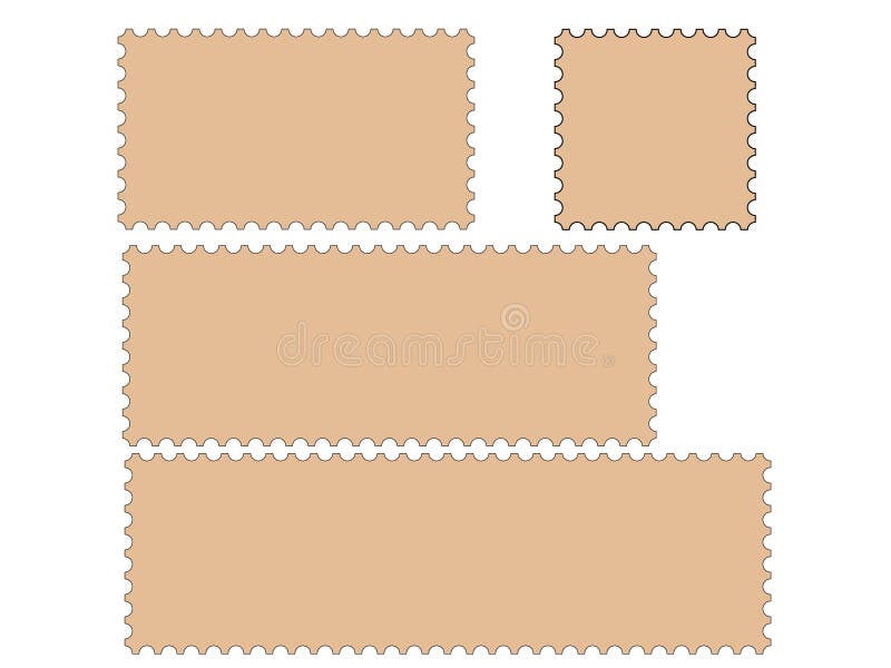 Square Postage Stamp Border (vector) Stock Vector - Illustration of ...