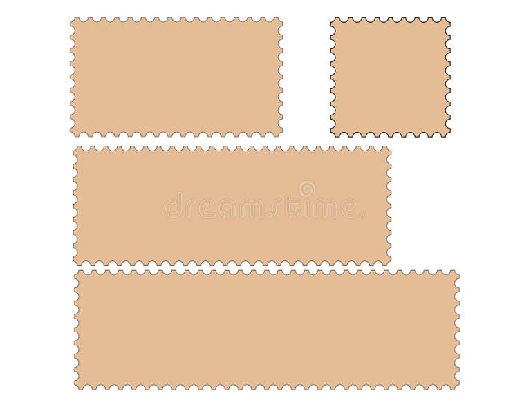 Postage Stamp Borders Collection Stock Vector - Illustration of ...