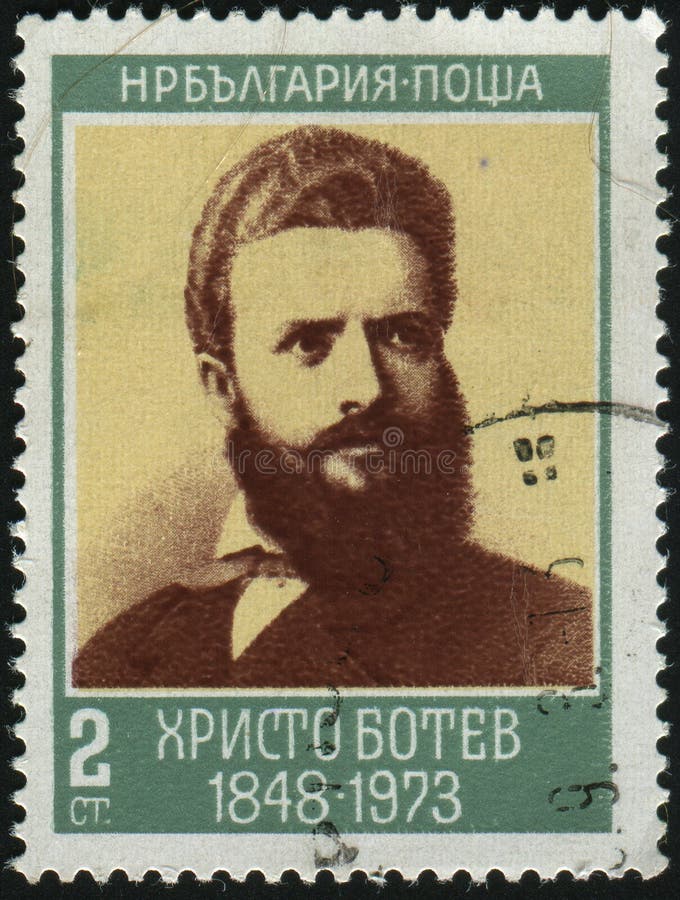 Postage stamp Botev editorial stock image. Image of postal - 104896444