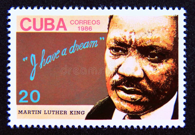 Postage Stamp Cuba 1986. Martin Luther King Editorial Stock Photo ...