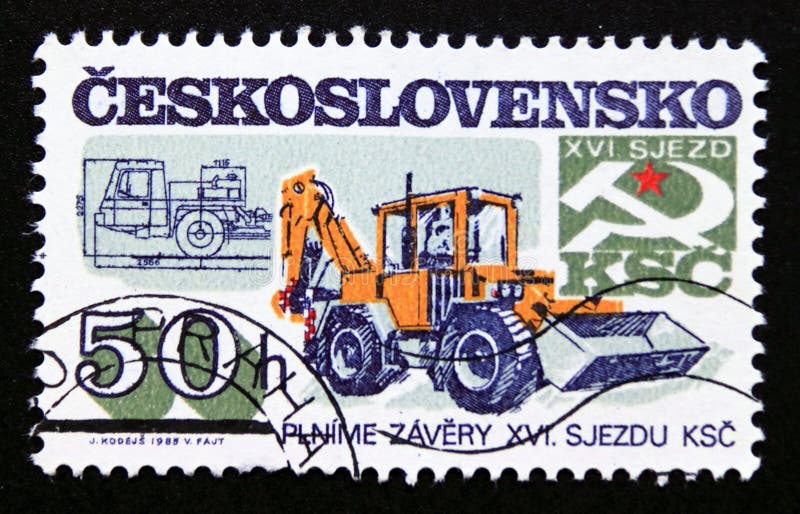Postage Stamp Czechoslovakia, 1985, 5 Year Development Plan ...