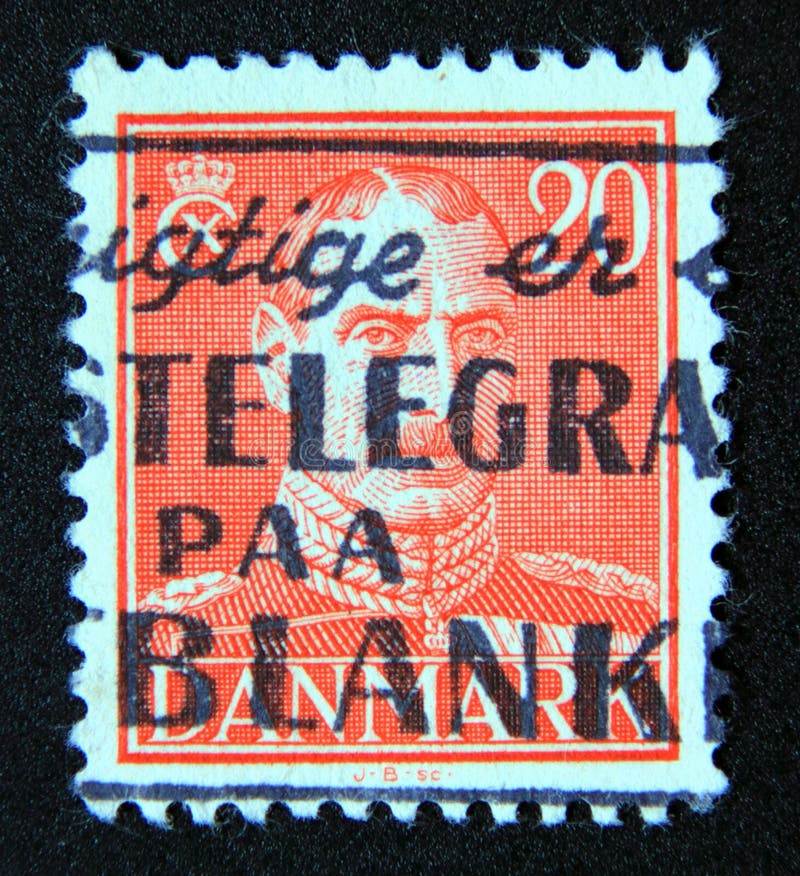 Postage Stamp Denmark, 1942. King Christian X Editorial Photo - Image ...