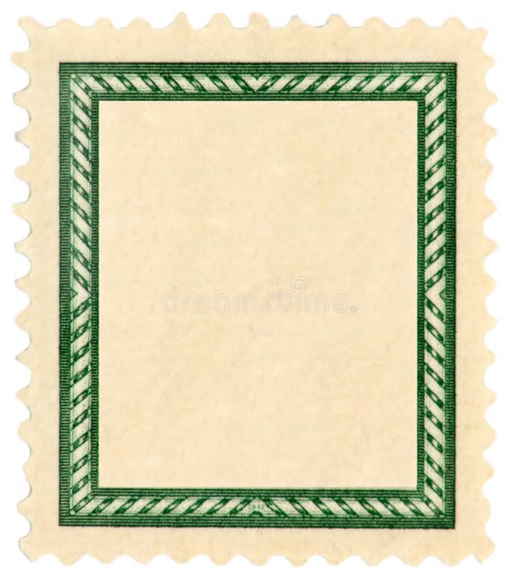 Postage stamp with frame stock photo. Image of isolated - 13262806