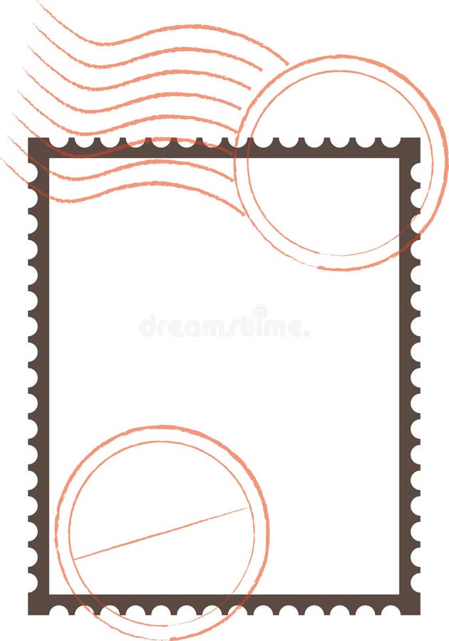 Postage Stamp Border (vector) Stock Vector - Illustration of mailing ...