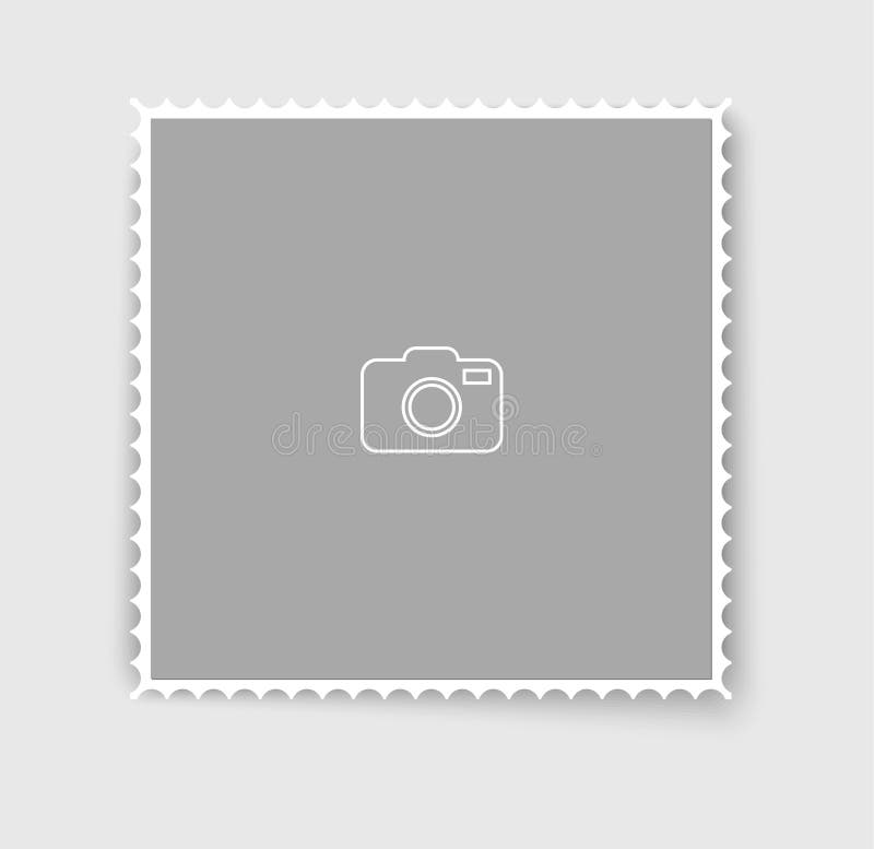 Postage Stamp Frame. Empty Border Template for Postcards and Letters ...