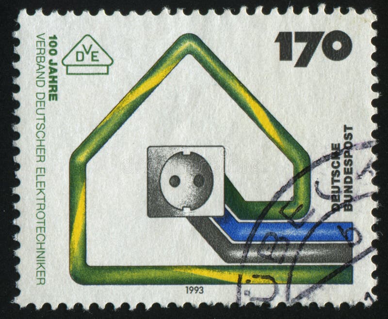Postage stamp editorial image. Image of cable, emblem - 202285695