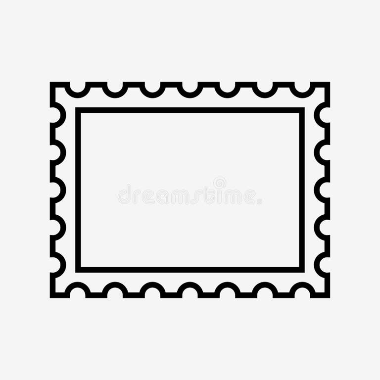 Postage stamp icon stock vector. Illustration of postcard - 102433004