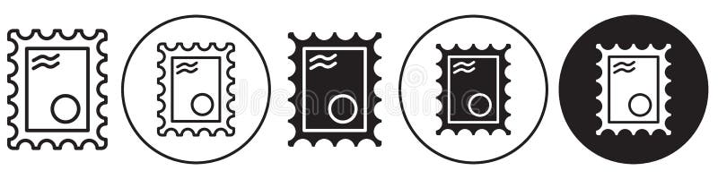Postage Stamp Icon Vector Set Collection for Web Stock Vector ...