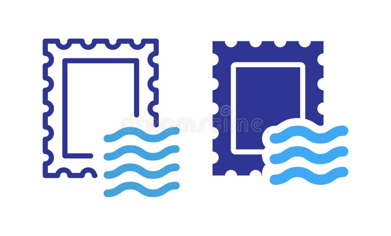 Postage Stamp Letter Stamp Icon Stock Illustration - Illustration of ...