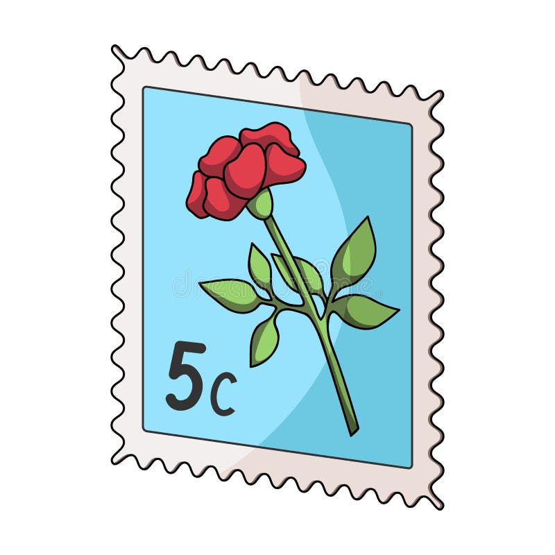 Postage Stamp.Mail and Postman Single Icon in Cartoon Style Vector ...