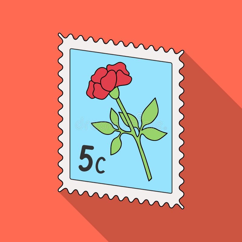 Postage Stamp.Mail and Postman Single Icon in Flat Style Vector Symbol ...