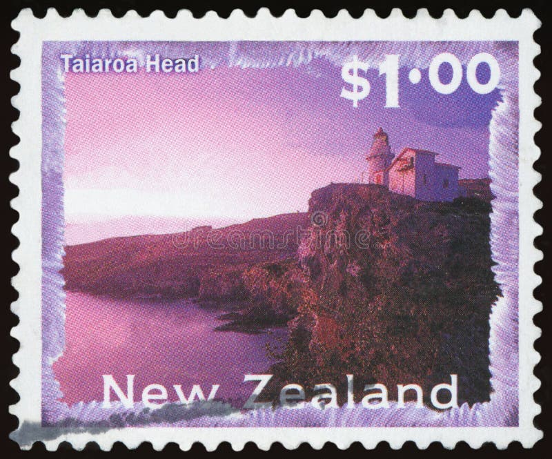 Postage Stamp - New Zealand Editorial Stock Image - Image of landscape ...