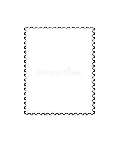 Postage Stamp Outline [vector] Stock Vector - Illustration of legal ...