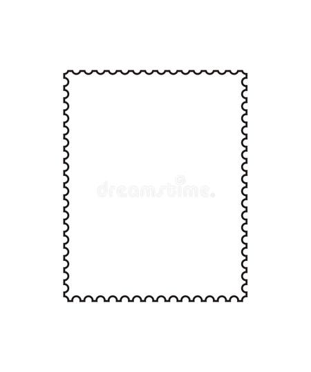 Postage Stamp Outline [vector] Stock Vector - Illustration of legal ...