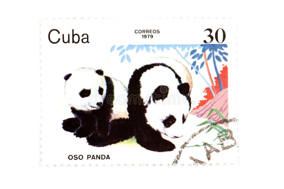 Postage stamp panda editorial stock image. Image of office - 7410944