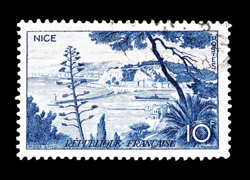 Vintage France Postage Stamp Stock Image - Image of correspondence ...