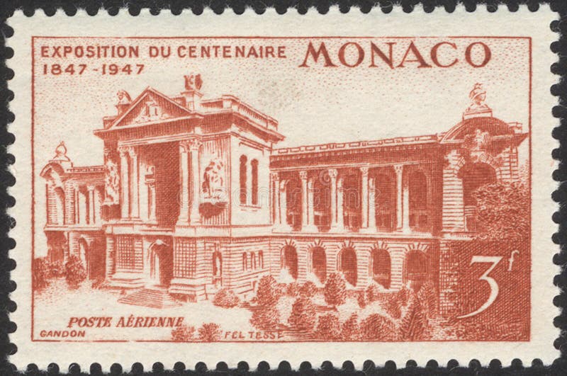A Postage Stamp Printed in Monaco. Monaco Postage Stamp for Envelope ...