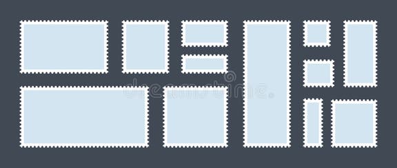 Postage Stamp Set. Post Stamp Frame or Border Stock Vector ...