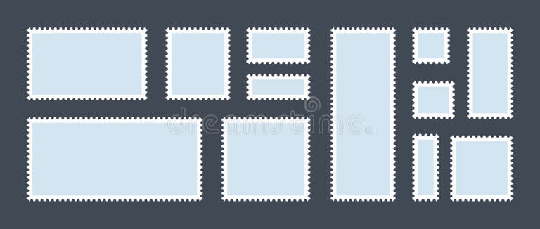Postage Stamp Set. Post Stamp Frame or Border Stock Vector ...