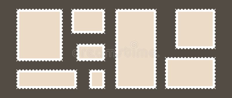 Postage Stamp Set. Post Stamp Frame or Border Stock Vector ...