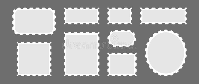 Postage Stamp Set. Post Stamp Frame or Border Stock Vector ...