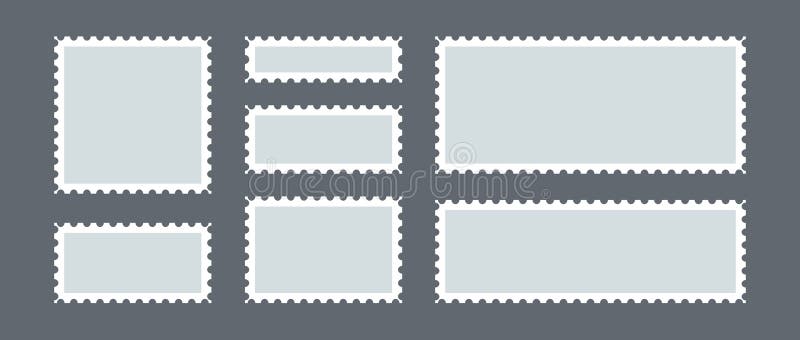 Postage Stamp Set. Post Stamp Frame or Border Stock Vector ...