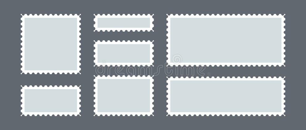 Postage Stamp Set. Post Stamp Frame or Border Stock Vector ...
