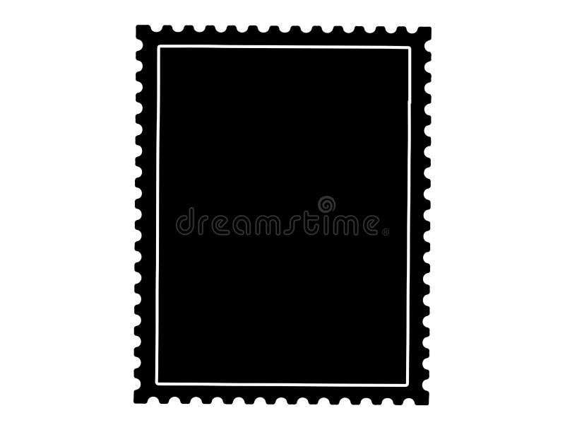 Postage Stamp Silhouette on White Background Stock Vector ...