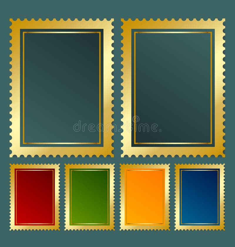 Postage stamp template stock vector. Illustration of card - 23995552