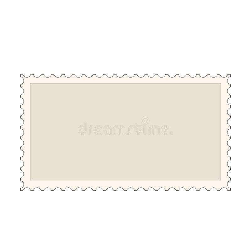 Postage Stamp Template. Blank Rectangle and Square Postage Stamp Stock ...