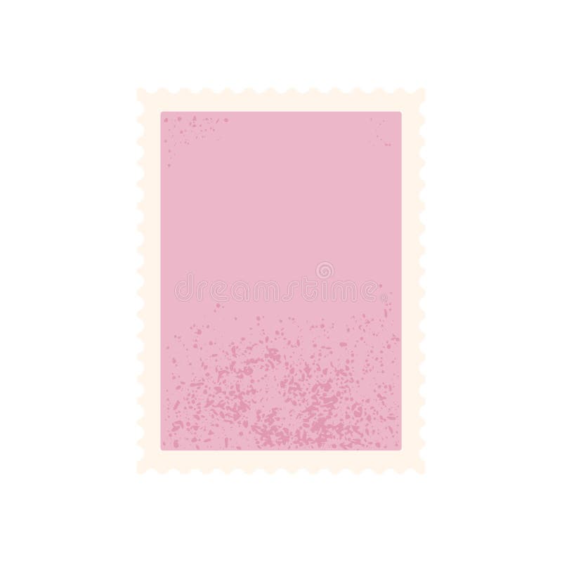 Postage Stamp Textured Frame. Blank Empty Mail Postcard. Vector Hand ...