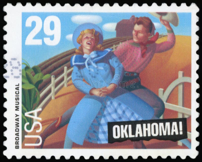 Postage Stamp -USA & X28;Oklahoma& X29; Editorial Photography - Image ...
