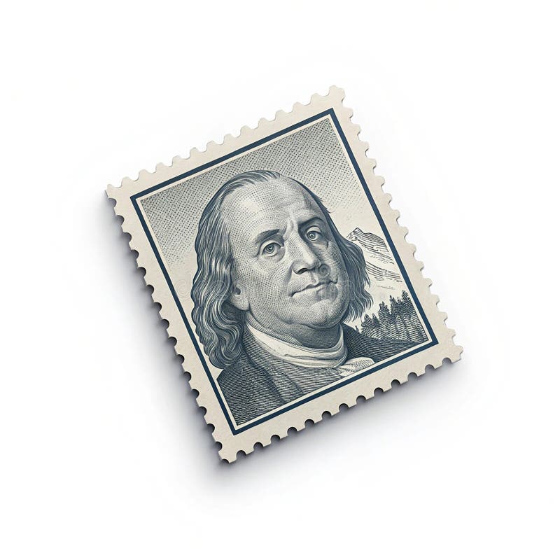 Postage Stamp on White Background Stock Illustration - Illustration of ...