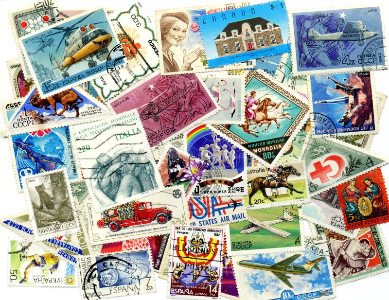 Postage Stamps of the World - Philately Editorial Stock Image - Image ...